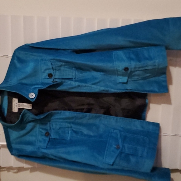 Covington | Jackets & Coats | Covington Turquoise Velvet Jacket | Poshmark